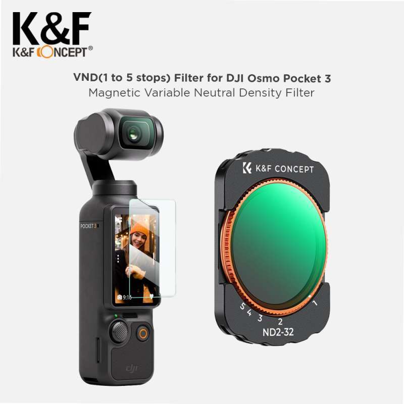Jual K&f Concept Magnetic Filter Variable Nd2-32 For Dji Osmo Pocket 3 ...