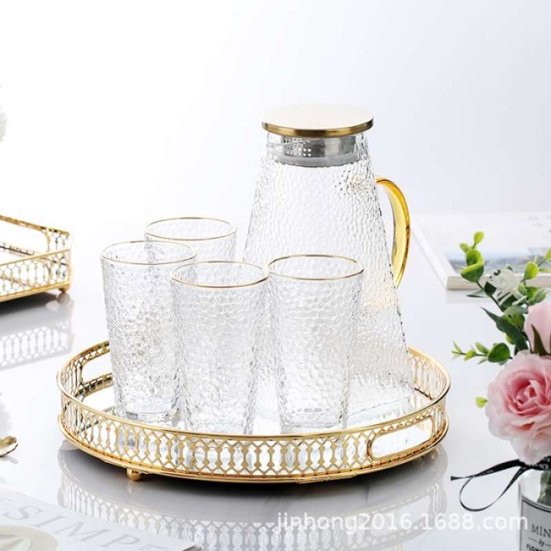 Promo Rectangle Tray Mirror / Nampan Emas Gelas Kaca Cermin Diskon 23% ...