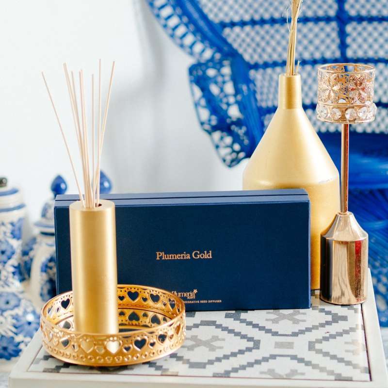 Jual Plumeria Scent Gold Essential Oil Reed Diffuser (pengharum Ruangan ...