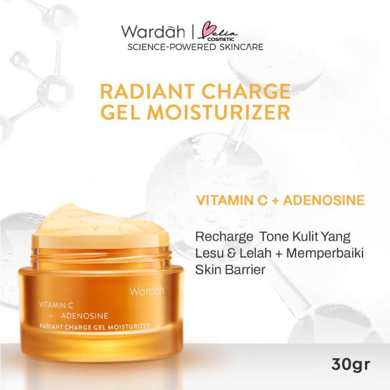 Jual Wardah Gel Moisturizer Series 30g | Vitamin C + Adenosine | Cica Complex + Panthenol ...