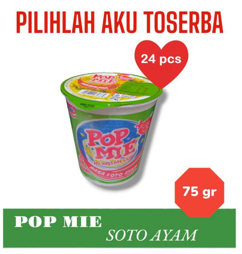 Promo Mie Instant Pop Mie Rebus Rasa Soto Ayam - ( Harga 1 Dus ) Diskon ...