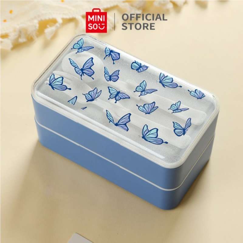Jual Miniso X Night Sakura Series Double Layer Lunch Box 1000ml Di ...