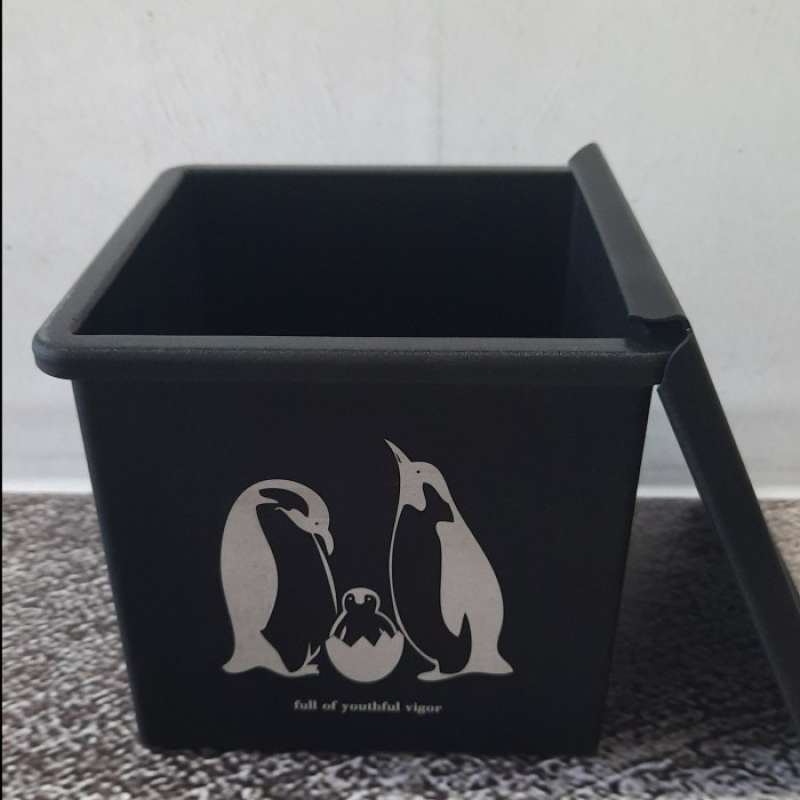 Jual Sanneng Sn2190 - Black Square Toast Box / Roti Tawar Kotak 250gr Lucu Di Seller Hachi ...