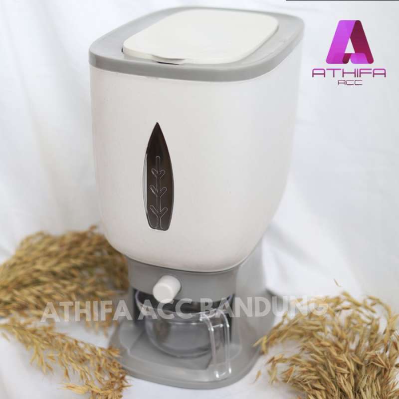 Jual Dispenser Beras 12 Liter / Tempat Beras 12 Liter - Trilins Abu 10 ...