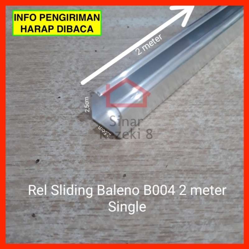 Promo Rel Sliding B004 Single 2 Meter / Aluminium Pintu Lemari Gantung Geser Diskon 33% Di ...