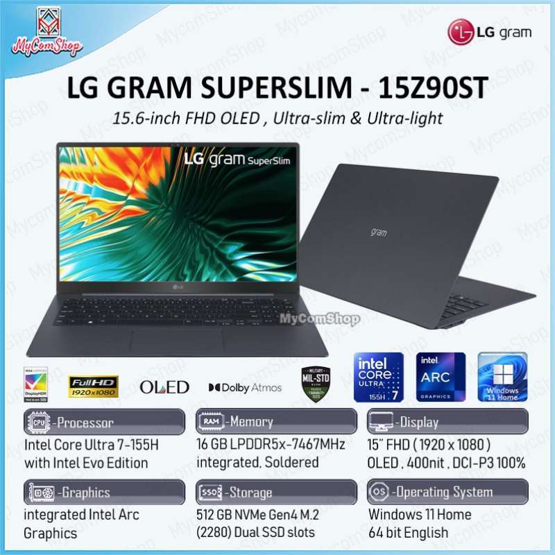 Jual Lg Gram Superslim 15 Oled 15z90st Ultra 7-155h 16gb Ram 512gb Ssd ...
