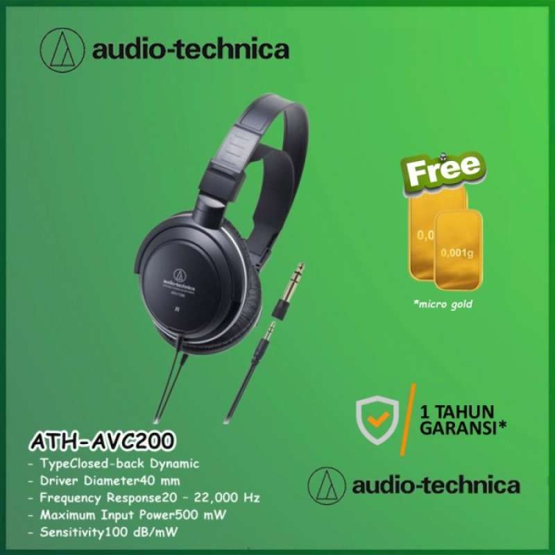 Promo Audio-technica Ath-avc200 Sonicpro Over Ear Dynamic Headphone ...