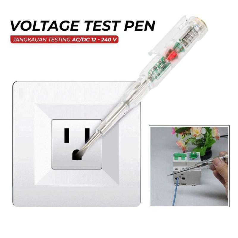 Jual Minqi Voltage Test Pen Pendeteksi Aliran Arus Listrik 12-240v ...