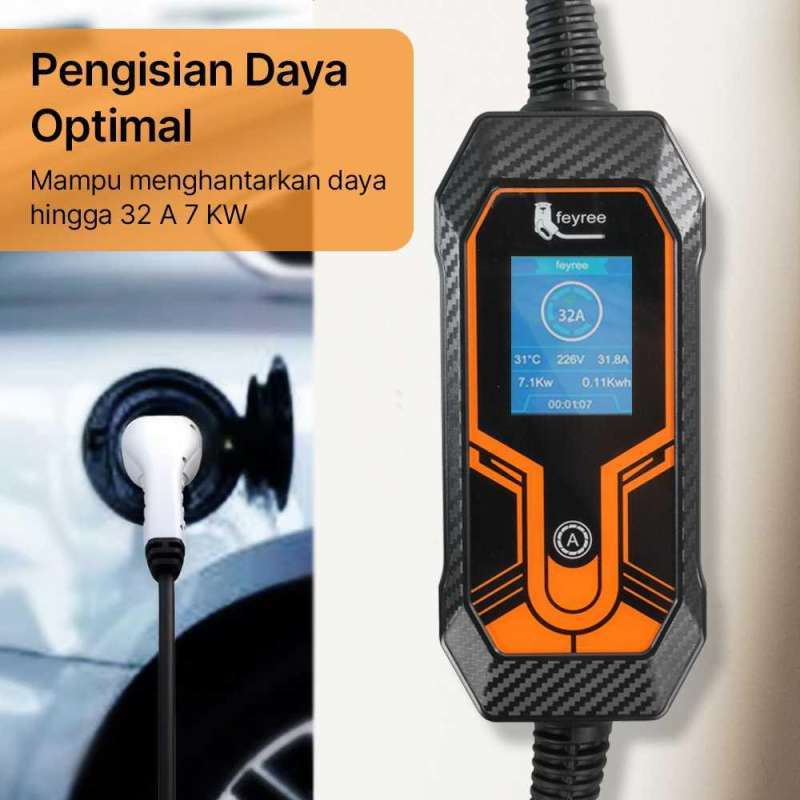 Jual Feyree Charger Mobil Listrik Portable Ev 32a 7kw Cee To Type 2 Iec ...