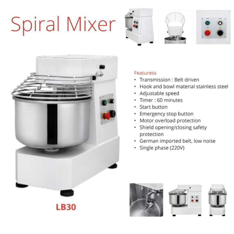 Jual Getra Lb30 Spiral Mixer - Mesin Pengaduk Adonan Roti Putaran Ganda ...