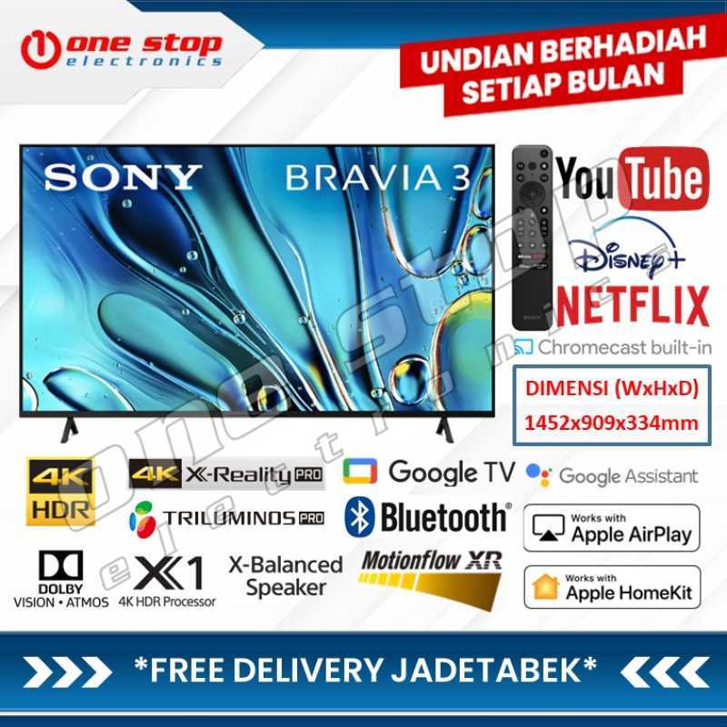 Jual [garansi Resmi] Sony Bravia 3 K-65s30 / S30 4k Ultra Hd Hdr Smart Google Tv 65 Inch Di ...