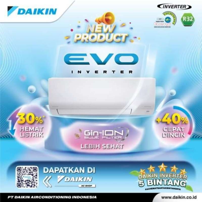 Jual Ac Daikin Evo Inverter 1.5pk Type Ftkf 35 Av R.32 Di Seller Grand ...