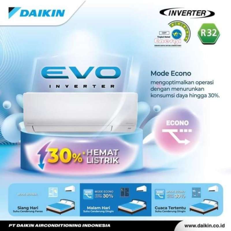 Jual Ac Daikin Evo Inverter 1.5pk Type Ftkf 35 Av R.32 Di Seller Grand ...