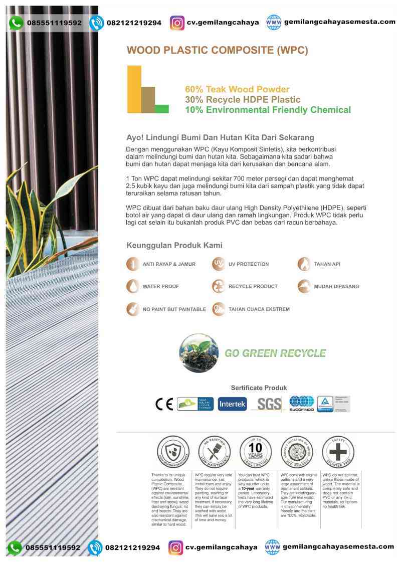 Jual Ka50s25 - Joist - Rangka Wpc / Partisi Wpc / Lantai Wpc / Pagar ...