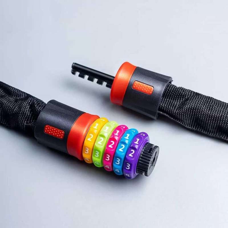Jual Gembok Sepeda Motor 5 Digit Rainbow Lock Chain Ym-chs01 Pengunci ...
