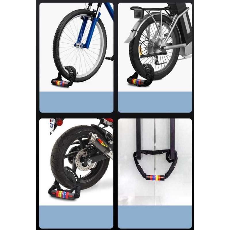Jual Gembok Sepeda Motor 5 Digit Rainbow Lock Chain Ym-chs01 Pengunci ...