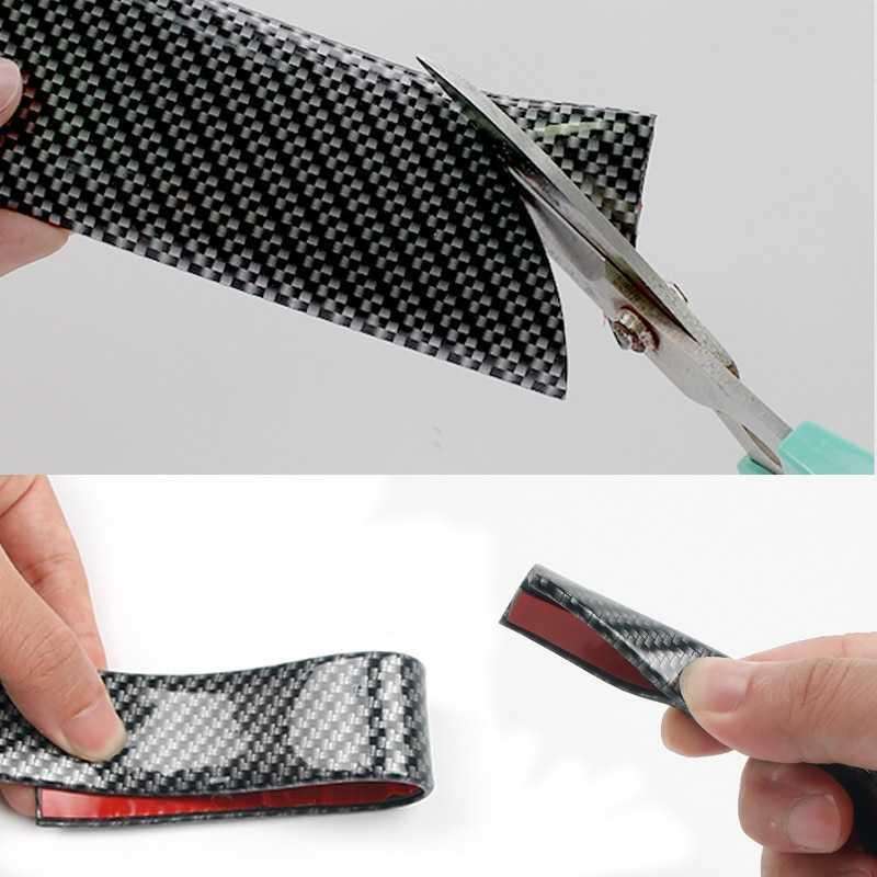 Jual Stiker Vinyl Mobil Carbon Fiber Rubber Strip Bumper Guard 5 X 250 ...