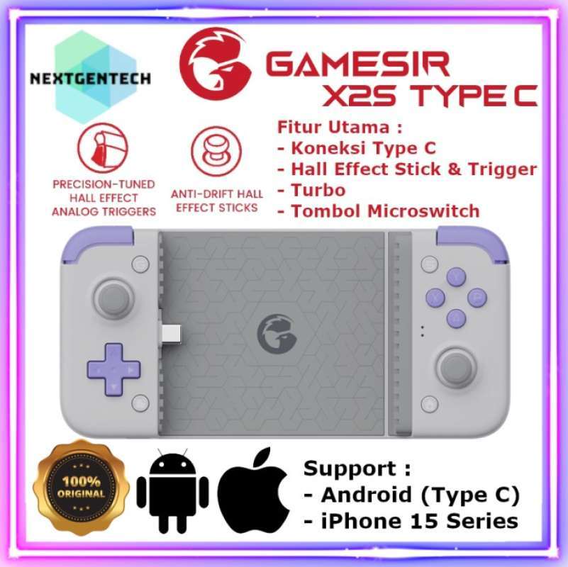 Jual Gamesir X2s Type C Controller Hall Effect Gamepad Mobile Gaming Stick - Gray Di Seller ...