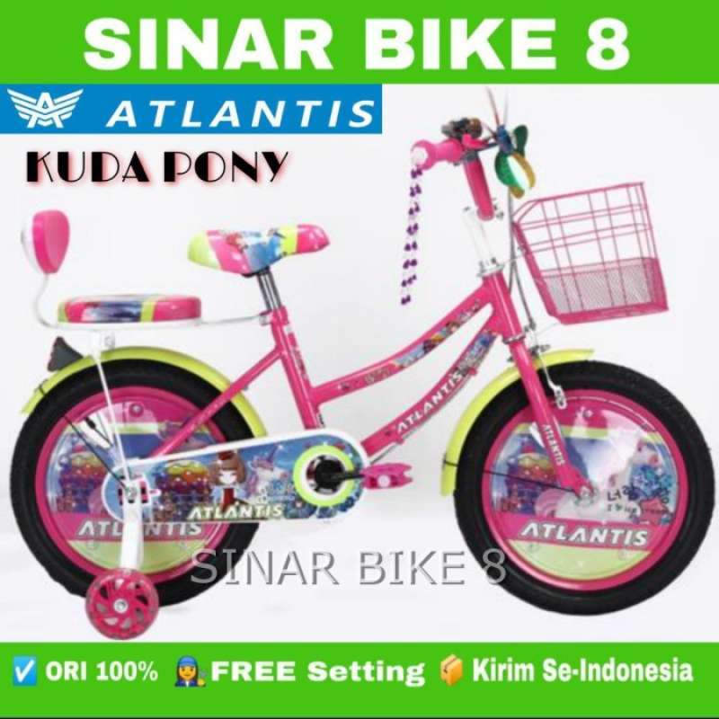 Promo Sepeda Anak Mini 16 Inch Atlantis Edisi Kuda Pony Keranjang Besi ...