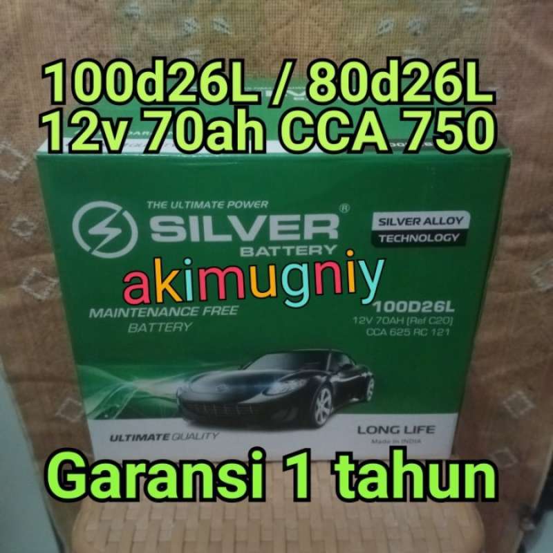 Promo Aki 100d26l Mf 80d26l 12v 70ah Nx110-5l Gs Incoe Amaron Yuasa ...
