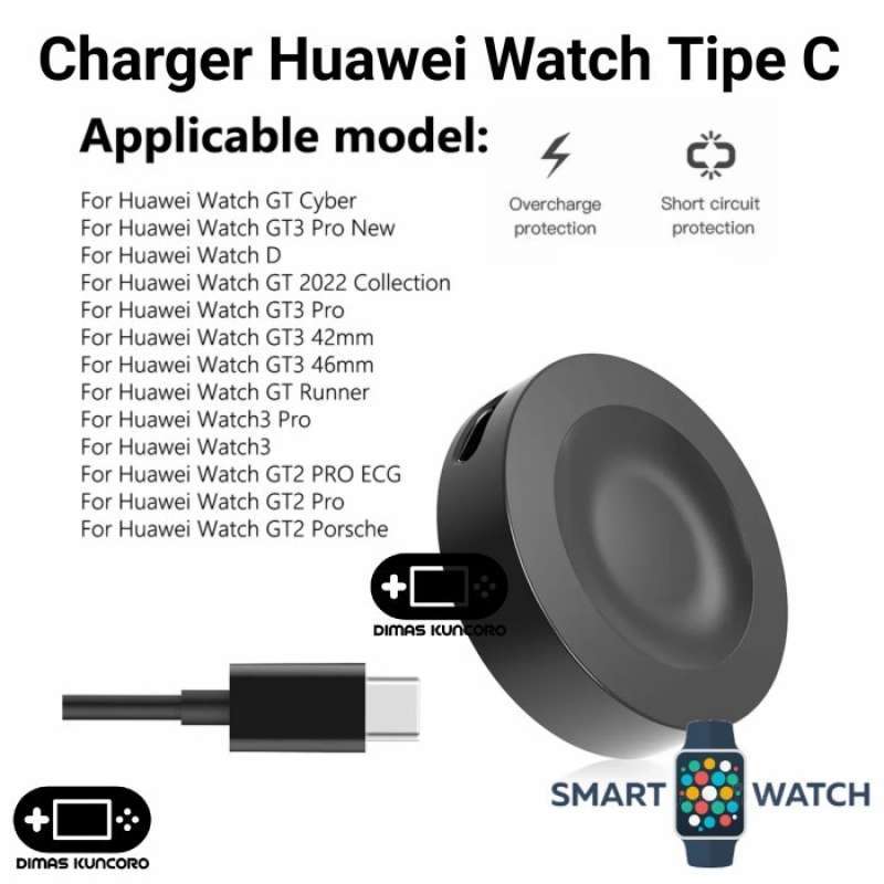 Jual Charger Huawei Watch Tipe C Charging Gt 2 Gt2 Pro Ecg Porsche ...