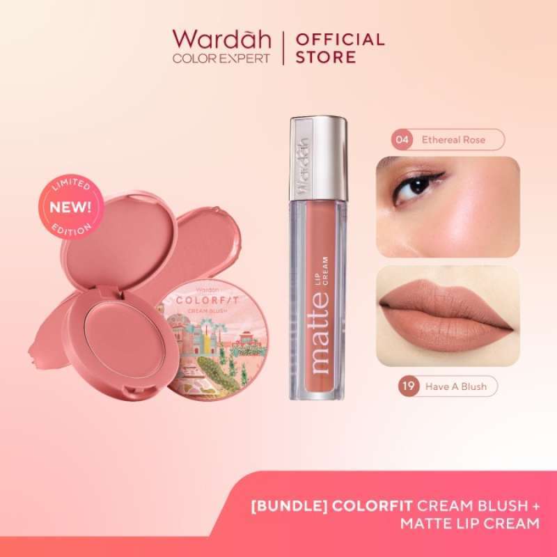 Jual New Wardah Colorfit Cream Blush + Matte Lip Cream - 04 + Mlc 20 Di ...