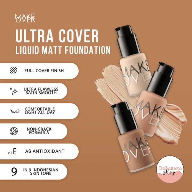 Jual Make Over Ultra Cover Liquid Matt Foundation - 06 Beige Blast Di ...