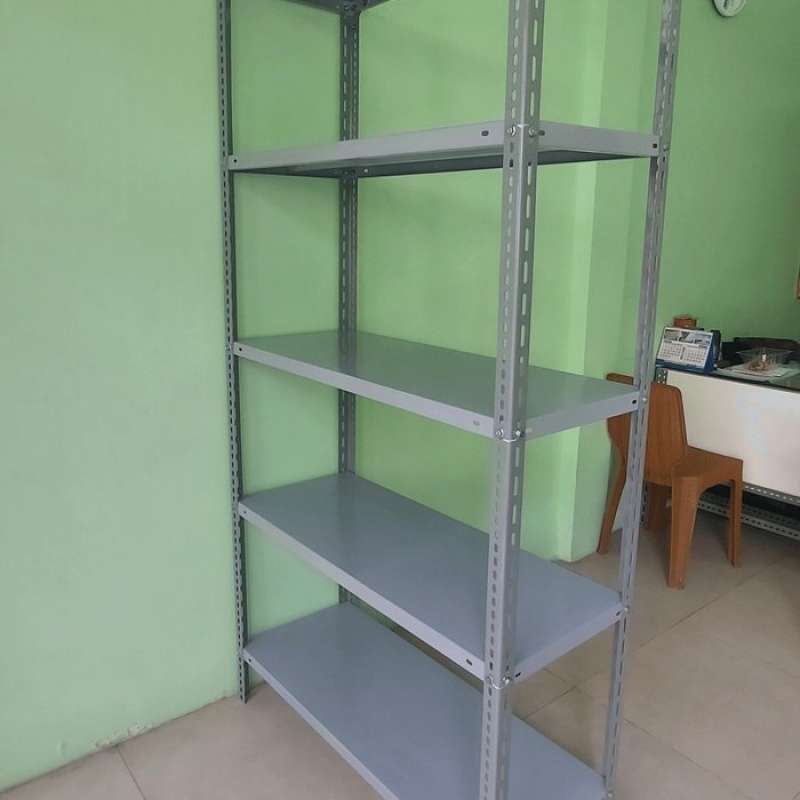 Promo Baru Rak Besi Siku 5 Ambalan Susun Plat Minimalis Serbaguna 100 X ...