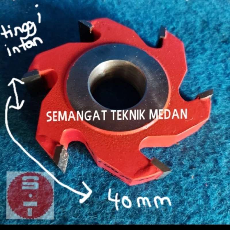 Jual 40mm Mata Pisau Profil Skoning Sponing Spindle Kayu 6 Daun 125mm ...