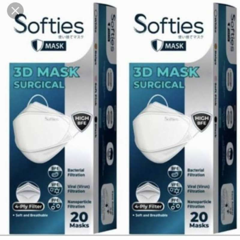 Jual Masker Softies Surgical 3d 4ply Kf94 Isi 20 Pcs - Beige Di Seller ...