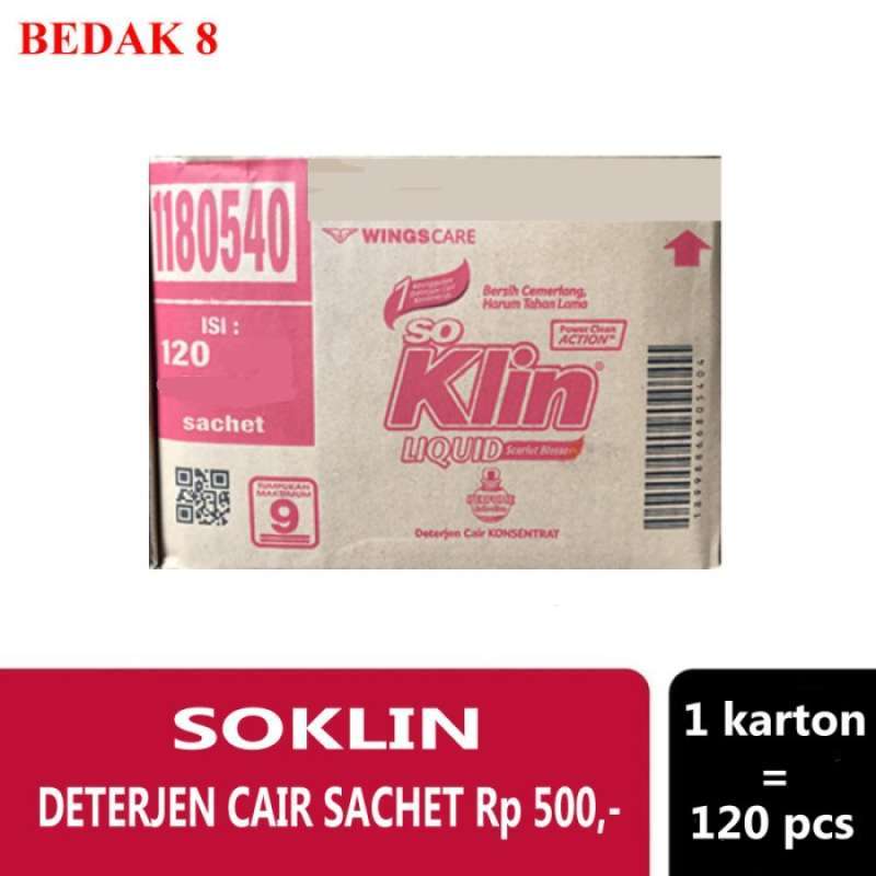 Jual Soklin Deterjen Cair Sachet/ So Klin Liquid Detergent Sachet Rp ...