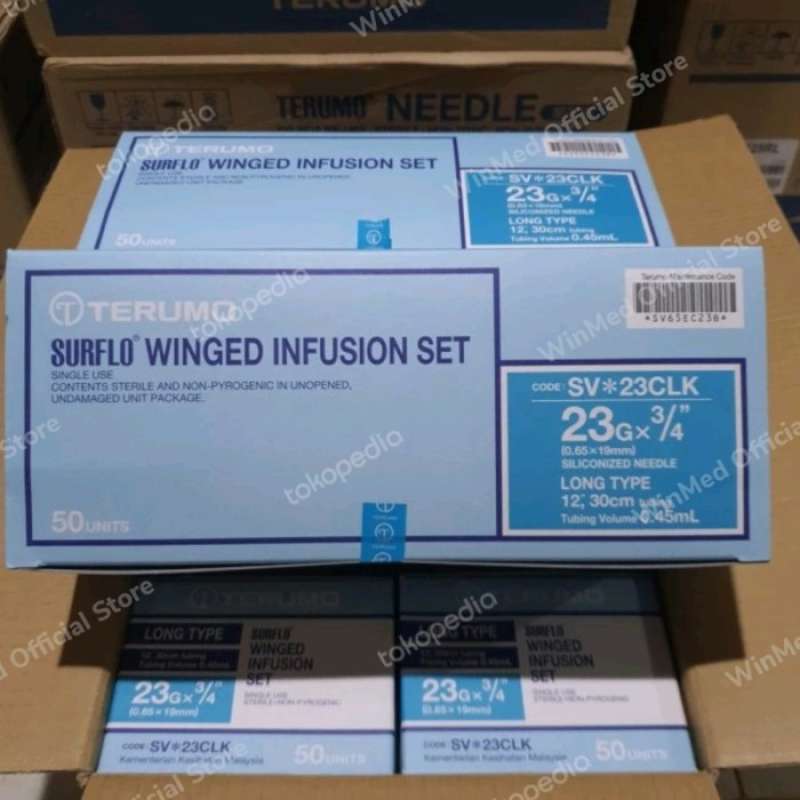 Jual Terumo Surflo Winged Infusion Set 23g / Wing Needle 23 Terumo Di ...