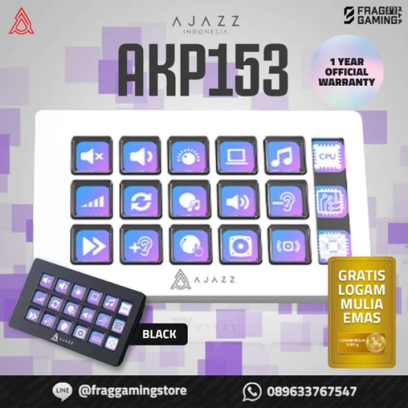 Jual Ajazz Akp153 / Akp-153 Stream Deck Controller Visual Custom ...
