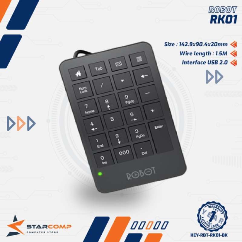 Jual Robot Keyboard Numpad Numeric Keypad Wired Rk01 Angka Numerik Rk ...
