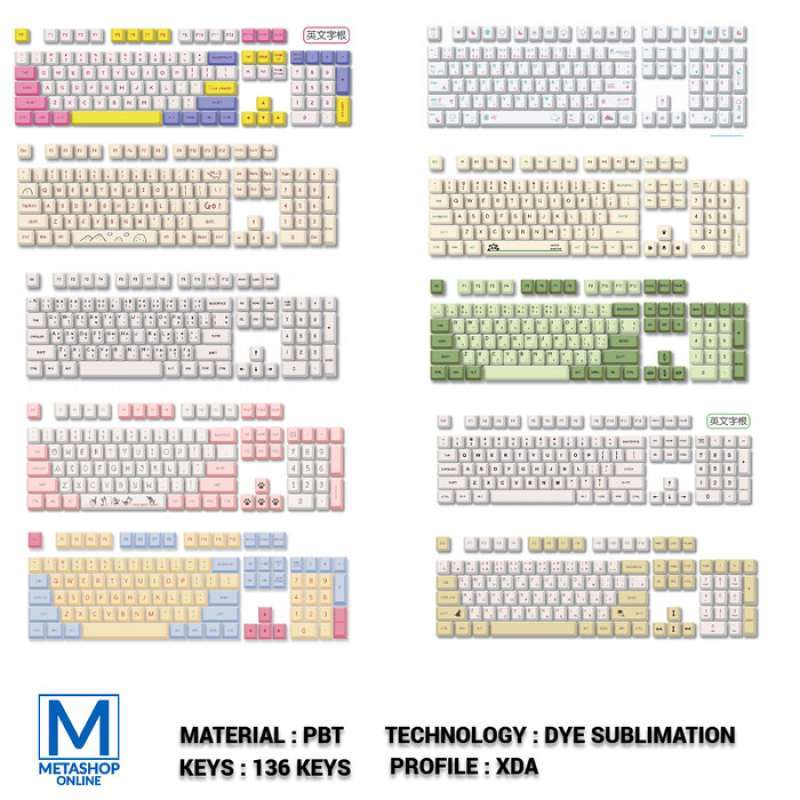 Jual Keycaps Pbt Xda Profile Dye Sublimation Sub Set Mechanical ...