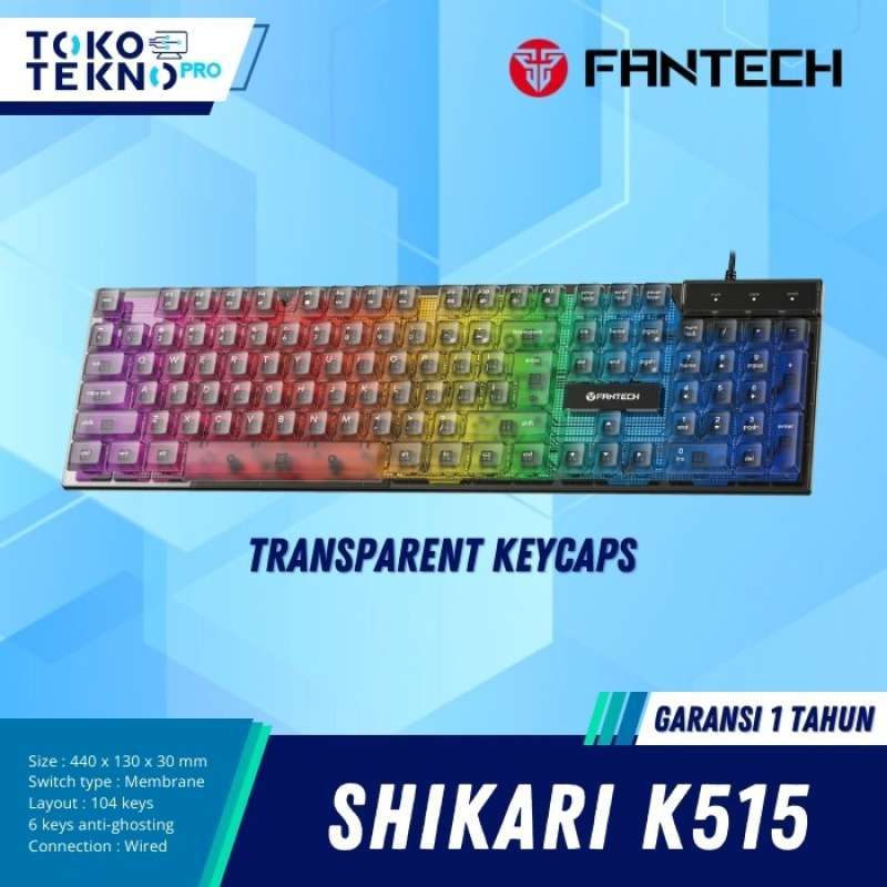 Jual Fantech Shikari K515 / K-515 Transparant Keycaps Gaming Keyboard Di Seller Velvet Store ...