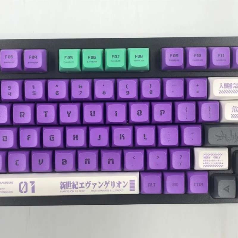 Jual Evangelion Keycaps Eva-01 Pbt Xda Profile Mechanical Keyboard ...