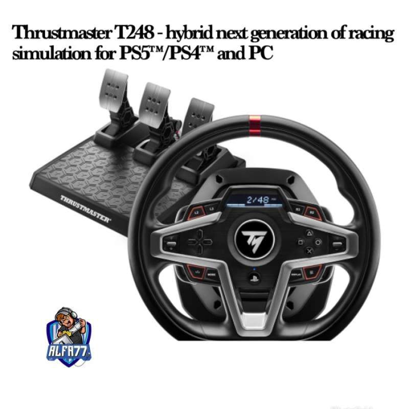Jual Thrustmaster T248 Stir + Pedals Racing Simulation For Ps5 Pc Ps4 ...
