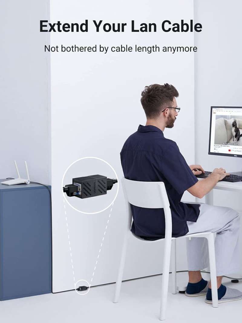 Jual Lan Utp Barel Connector Sambungan Kabel Lan Rj45 Cat 5e Cat 6 ...