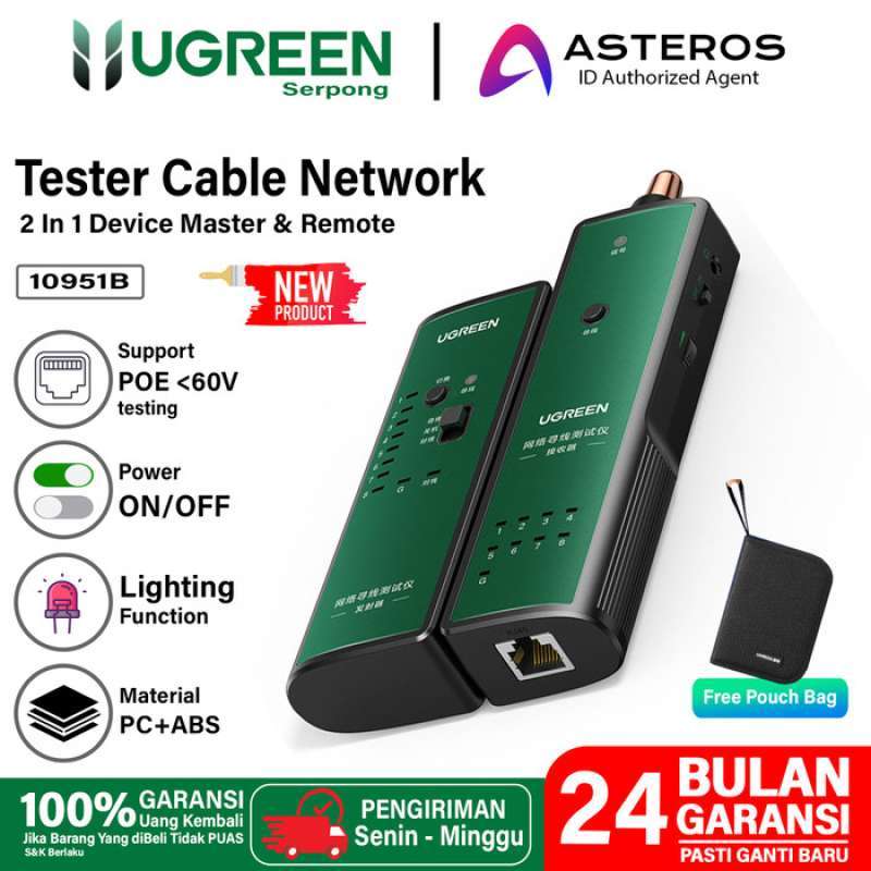 Jual Ugreen Lan Tester Cable Tester Alat Penguji Kabel Rj45 Rj11 ...