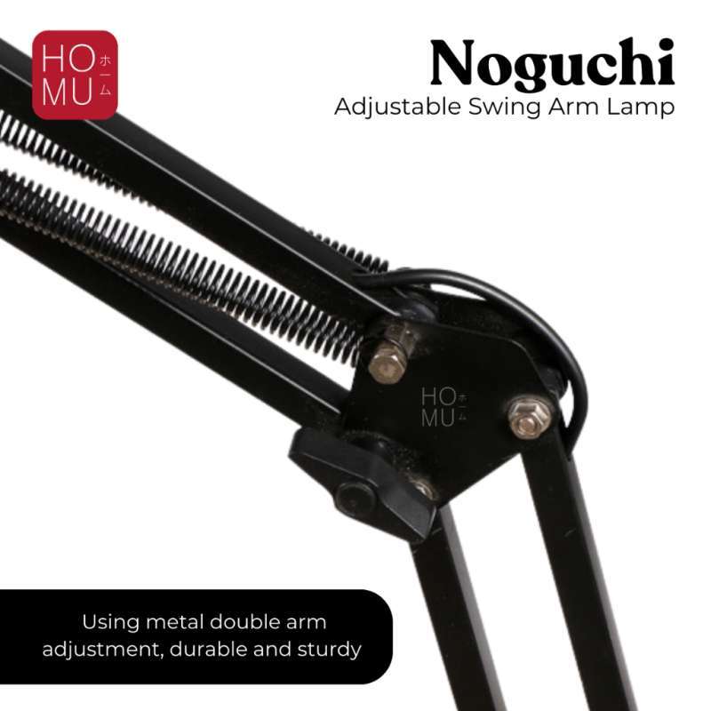 Jual Homu Noguchi Adjustable Swing Swivel Lamp Standing Lampu Meja Arm ...