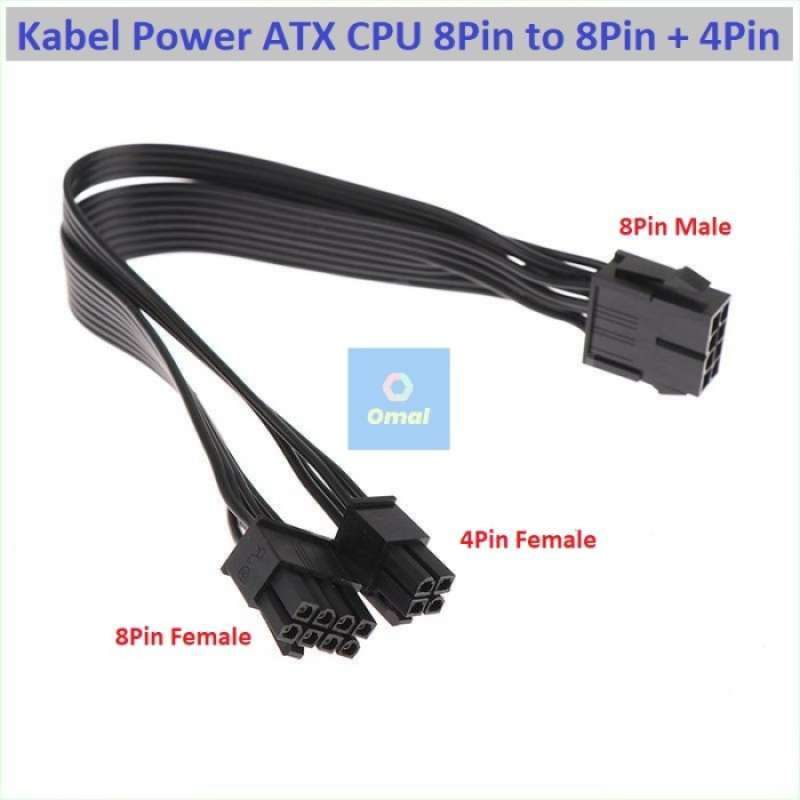 Jual Kabel Atx Power Supply Cpu 8pin To 8pin + 4pin Cable Splitter Di ...