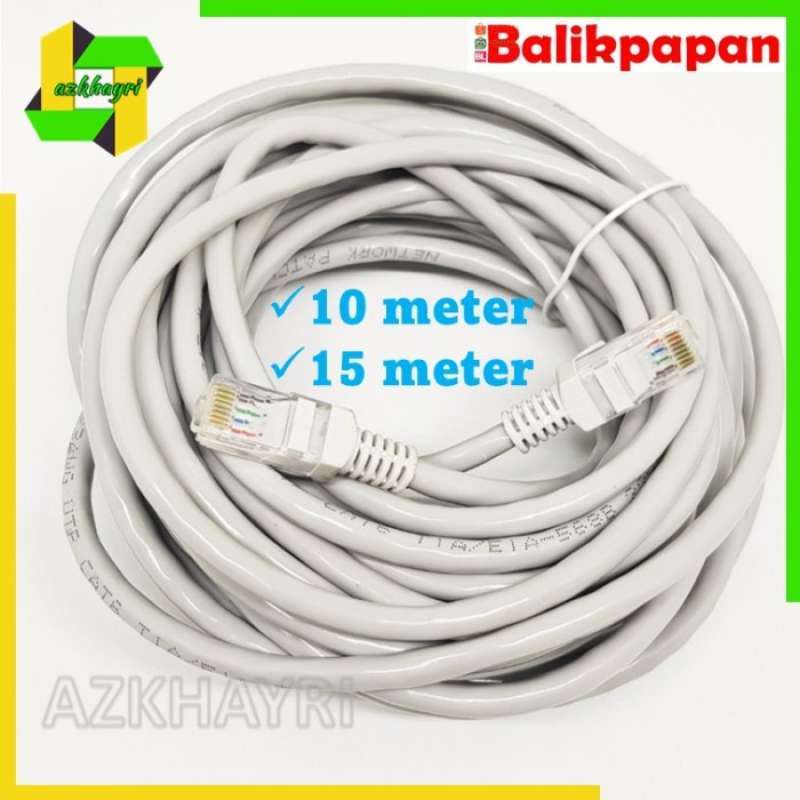 Jual Kabel Lan 15m 10 M Cat 6 Utp Cable 15 Meter Pabrikan Cat6 - 15 Meter Di Seller Velvet Store ...