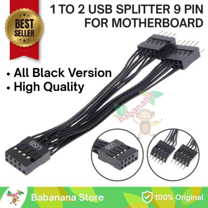 Jual Usb 9pin Splitter Front Header Extension Cabang 9 Pin Extender Hub ...