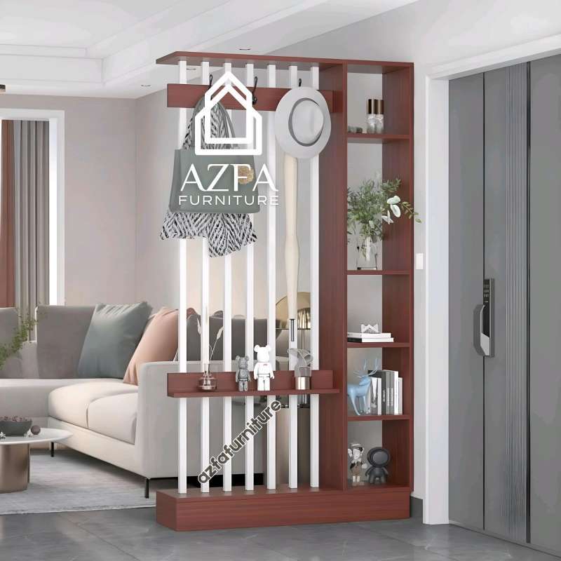 Jual Azfa Furniture Partisi Ruangan Minimalis | Penyekat Ruangan Kayu ...