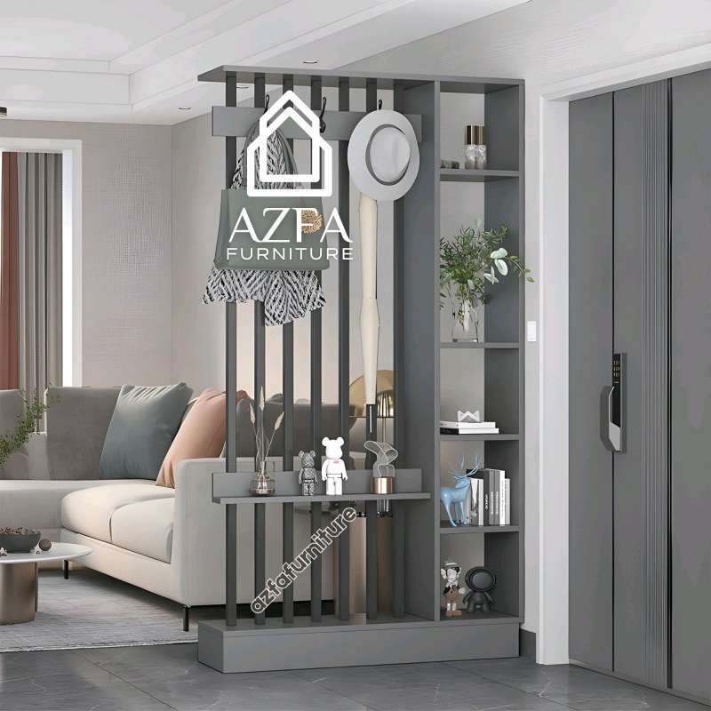 Jual Azfa Furniture Partisi Ruangan Minimalis | Penyekat Ruangan Kayu ...