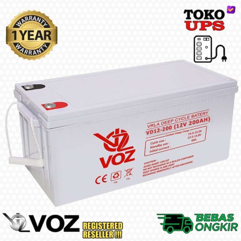 Jual Baterai Voz 12v 200ah Deep Cycle 200 Ah Solar Panel Solar Cell Di ...