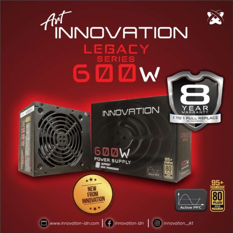 Jual Psu Innovation 600w 80+ Gold (garansi 8th Ganti Baru) *harga Promo* Di Seller Velvet Store ...