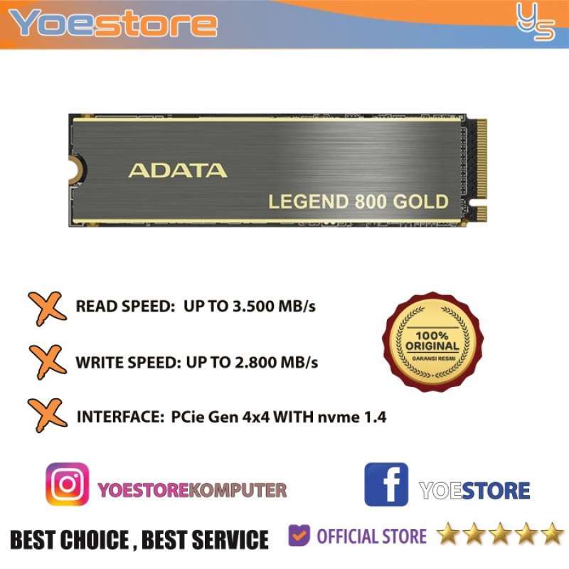 Jual Ssd Adata Legend 800 500gb M.2 Nvme Pcie Gen 4x4 Di Seller Sweet ...