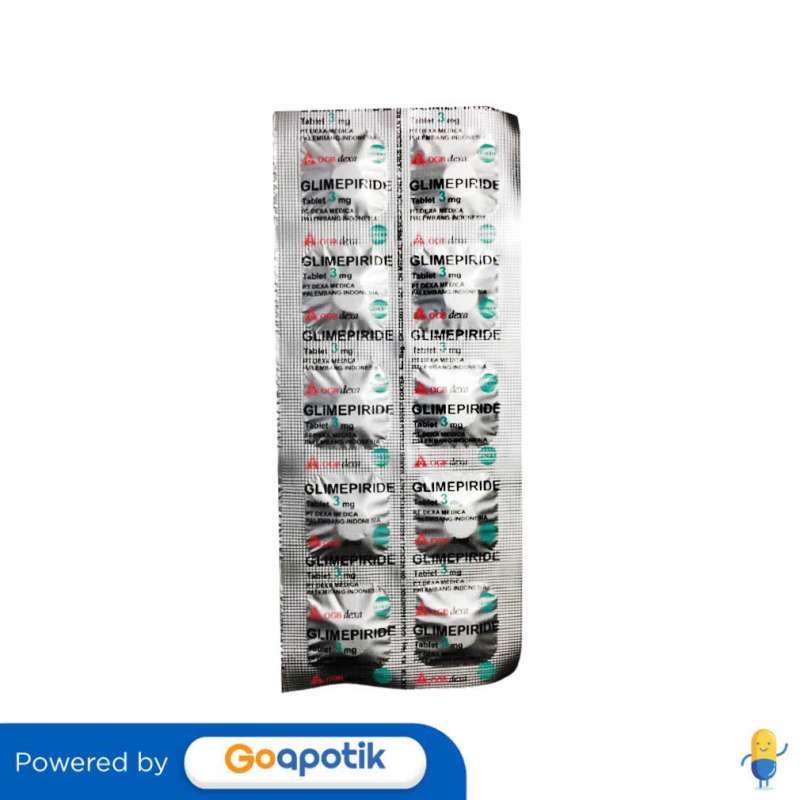 Jual Glimepiride Ogb Dexa Medica 3 Mg Strip 10 Tablet / Diabetes Di ...